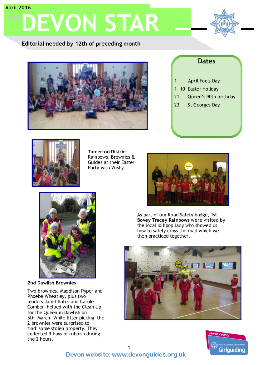 Devon Star Apr 2016 | Girlguiding Devon