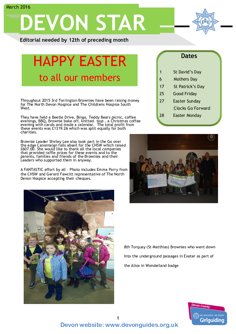 Devon Star Mar 2016 | Girlguiding Devon