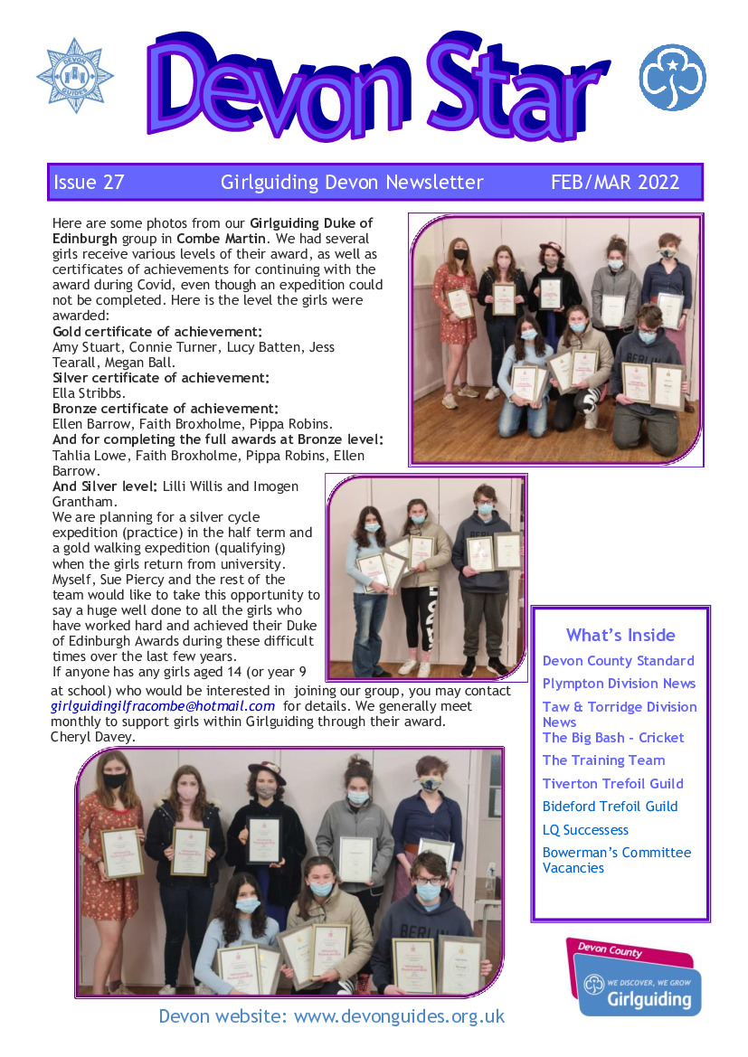 Devon Star Feb 2022 - Mar 2022 | Girlguiding Devon