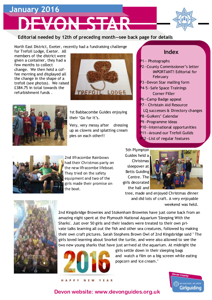 Devon Star Jan 2016 | Girlguiding Devon
