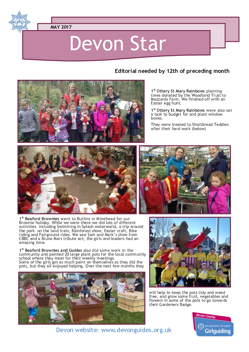 Devon Star May 2017 | Girlguiding Devon